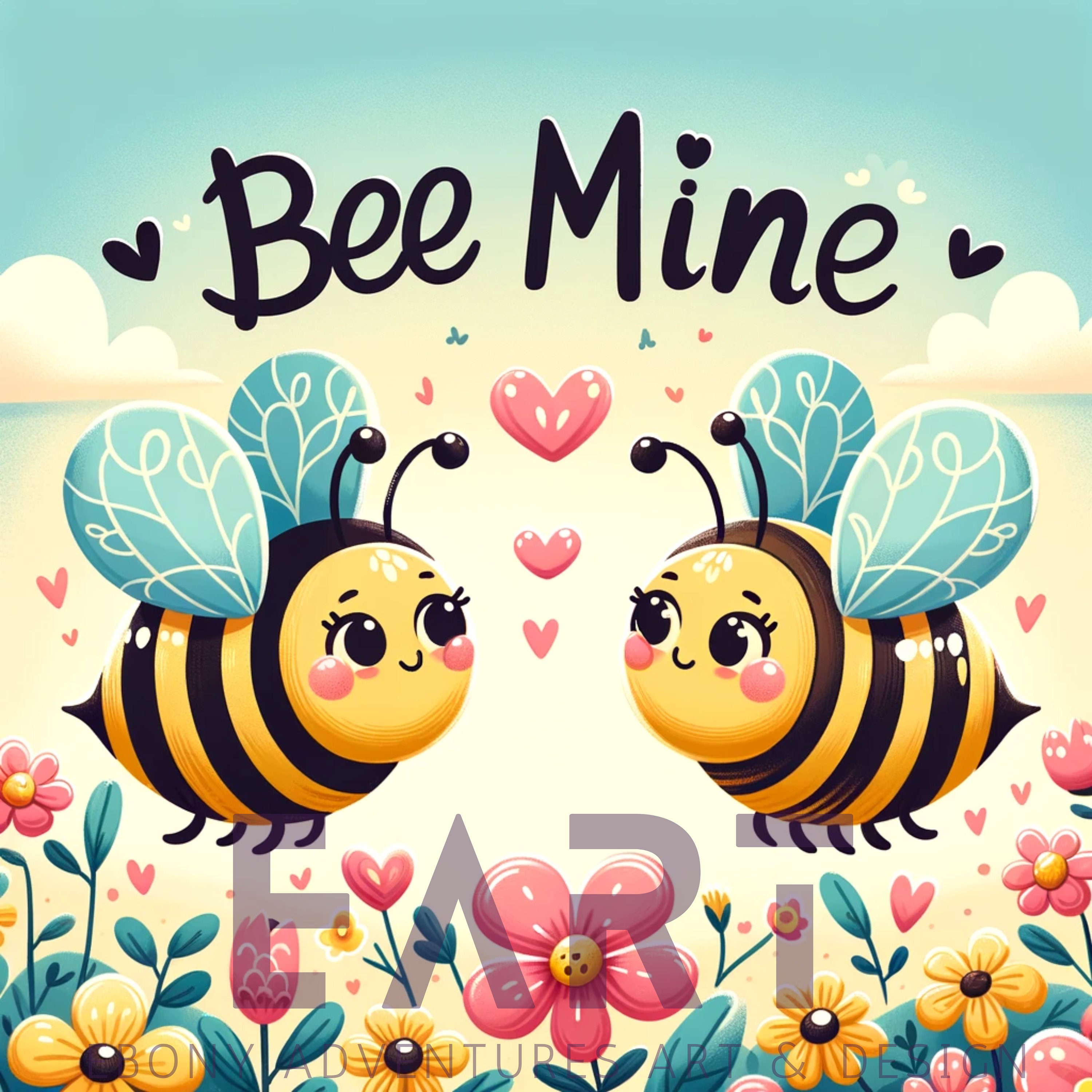 Bee Mine Clipart Cute Love PNG Love Connection Unique Valentine Love ...