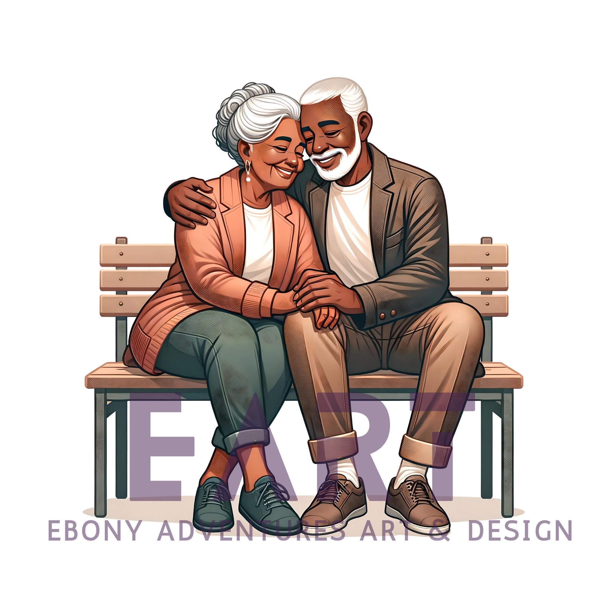 Joyful Embrace Clipart | Love Connection| African American Couple ...