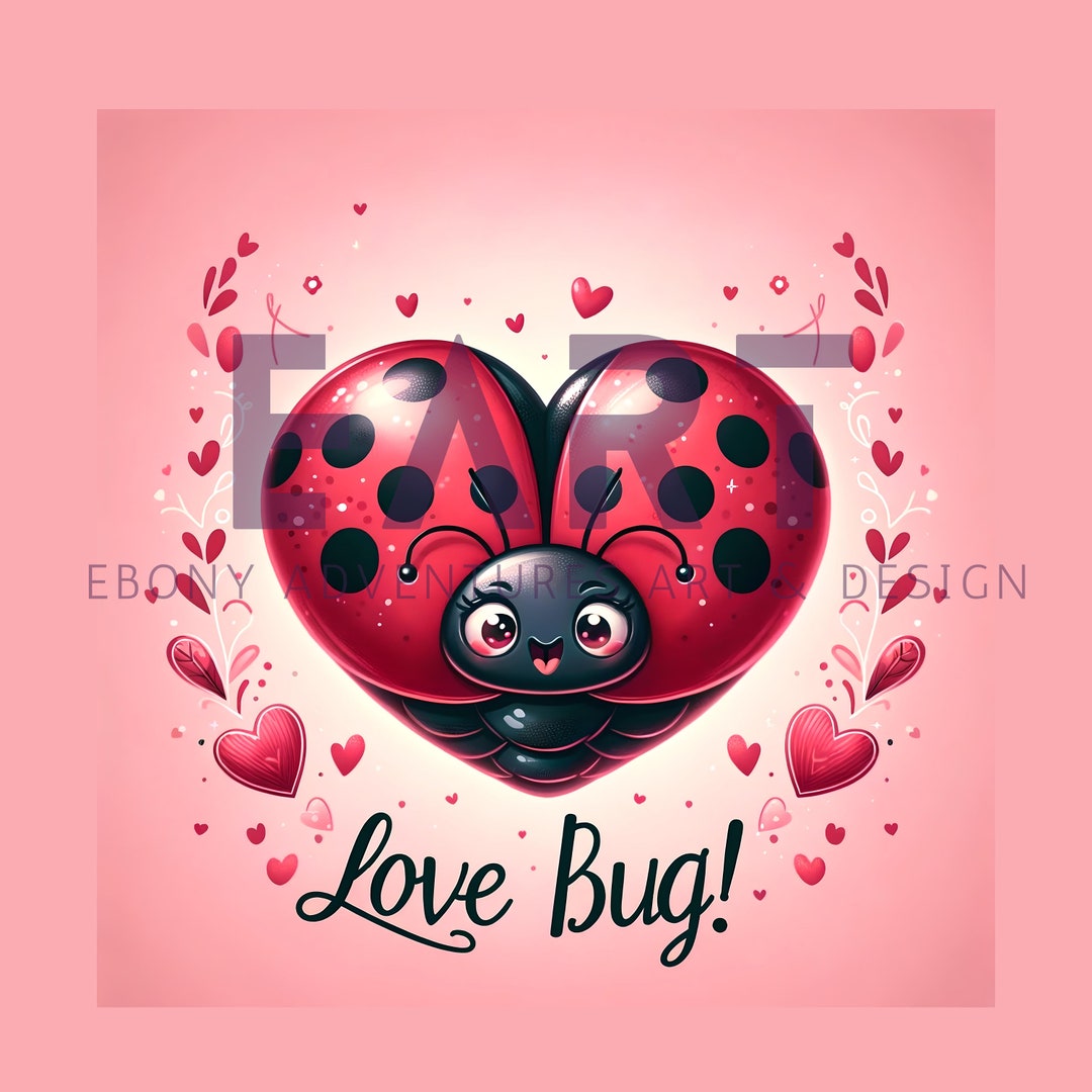 Love Bug Clipart| Cute Love PNG| Love Connection| Unique Valentine ...