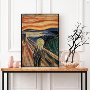 The Scream by Edvard Munch 1893 Famous Paintings Art Print High-quality 300px Digital Download ...