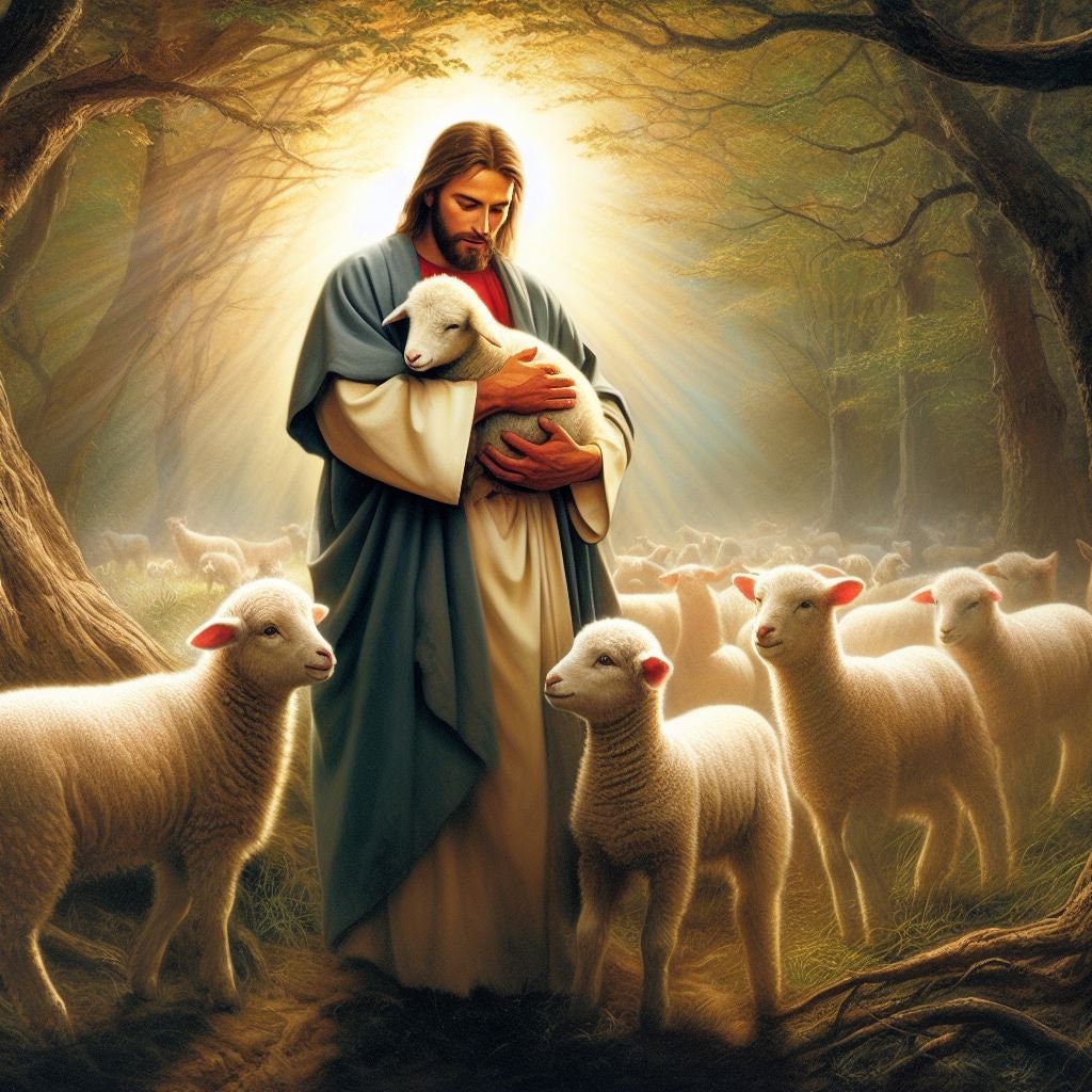 Jesus Christ Saving the Lamb Artwork JPGPNG, 300 Dpi,2660x3550px Ready ...