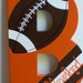 Sports Themed Wood Letters, Personalized, Hand-painted. Football ...