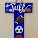 Sports Themed Wood Letters, Personalized, Hand-painted. Football ...
