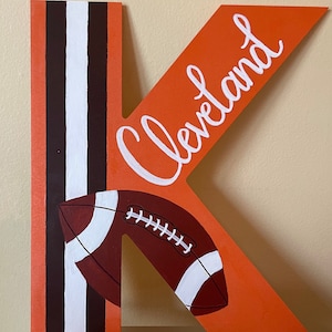Sports Themed Wood Letters, Personalized, Hand-painted. Football ...