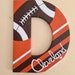 Sports Themed Wood Letters, Personalized, Hand-painted. Football ...