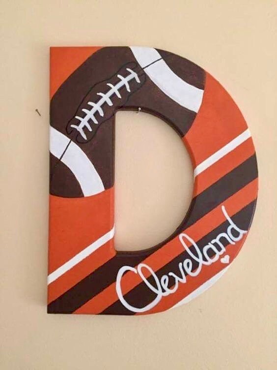 Sports Themed Wood Letters, Personalized, Hand-painted. Football ...