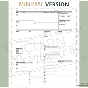 ICU Nurse Brain Report Sheet Printable PDF Download - Etsy