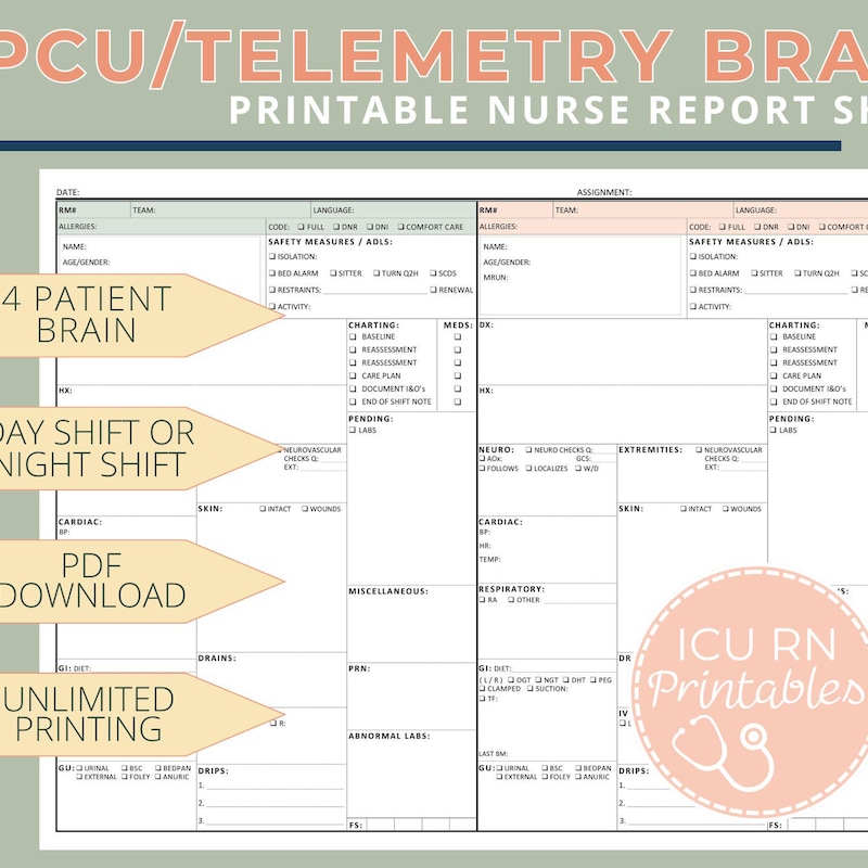 Report Sheet Pcu Sheet - Etsy