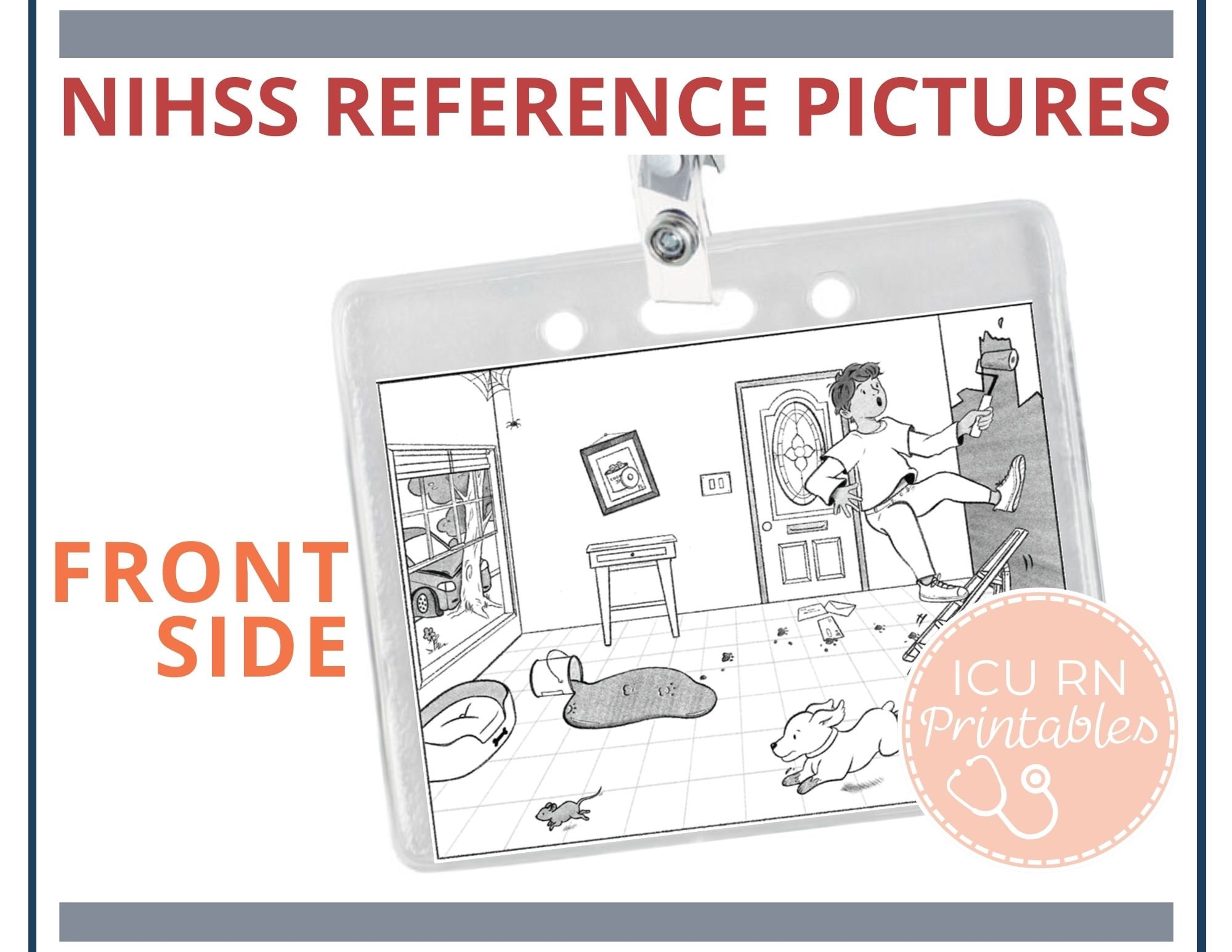 Stroke Badge Insert Bundle: Recognizing a Stroke & NIH Stroke Scale ...