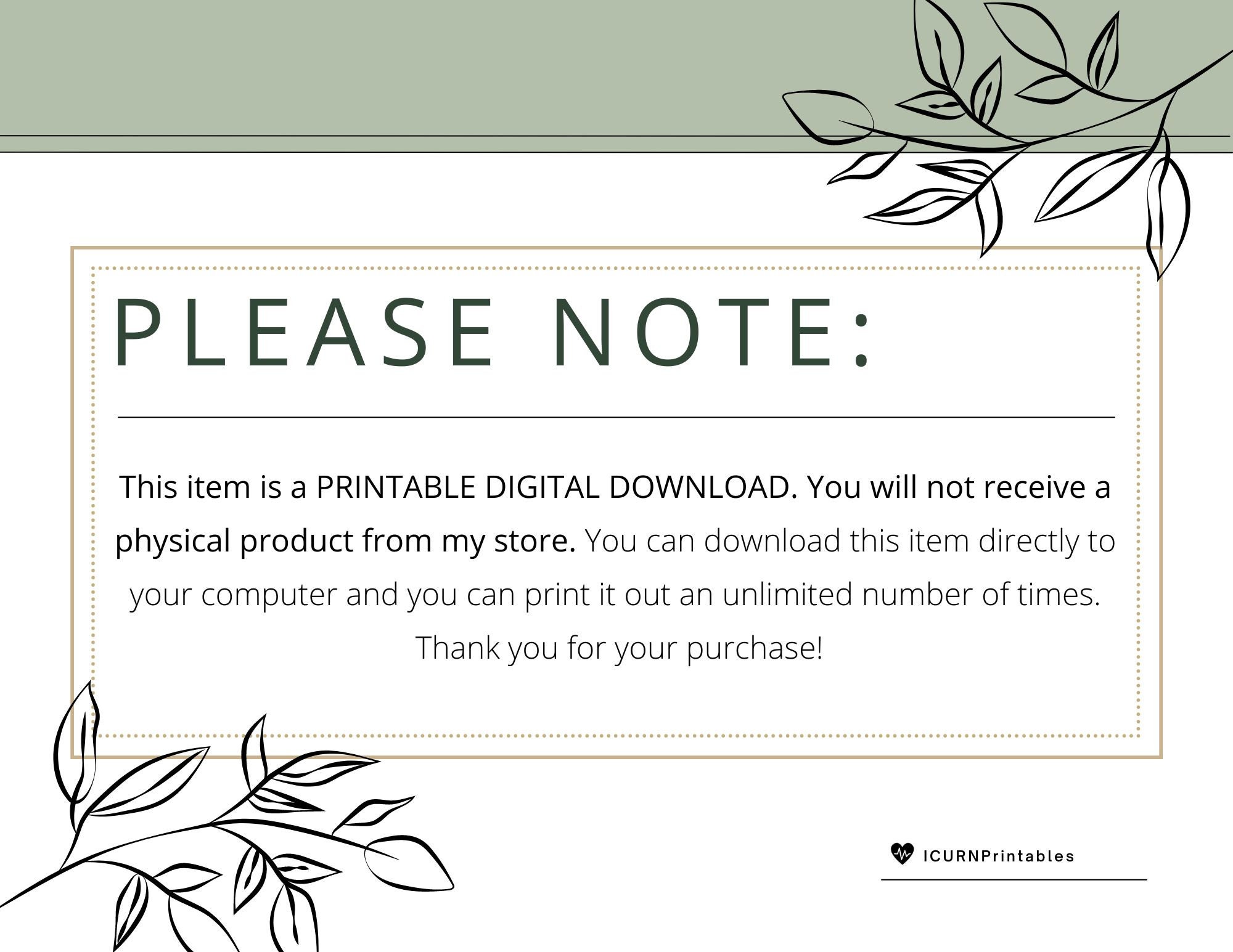 ICU Liberation A-F Bundle Printable PDF Download - Etsy