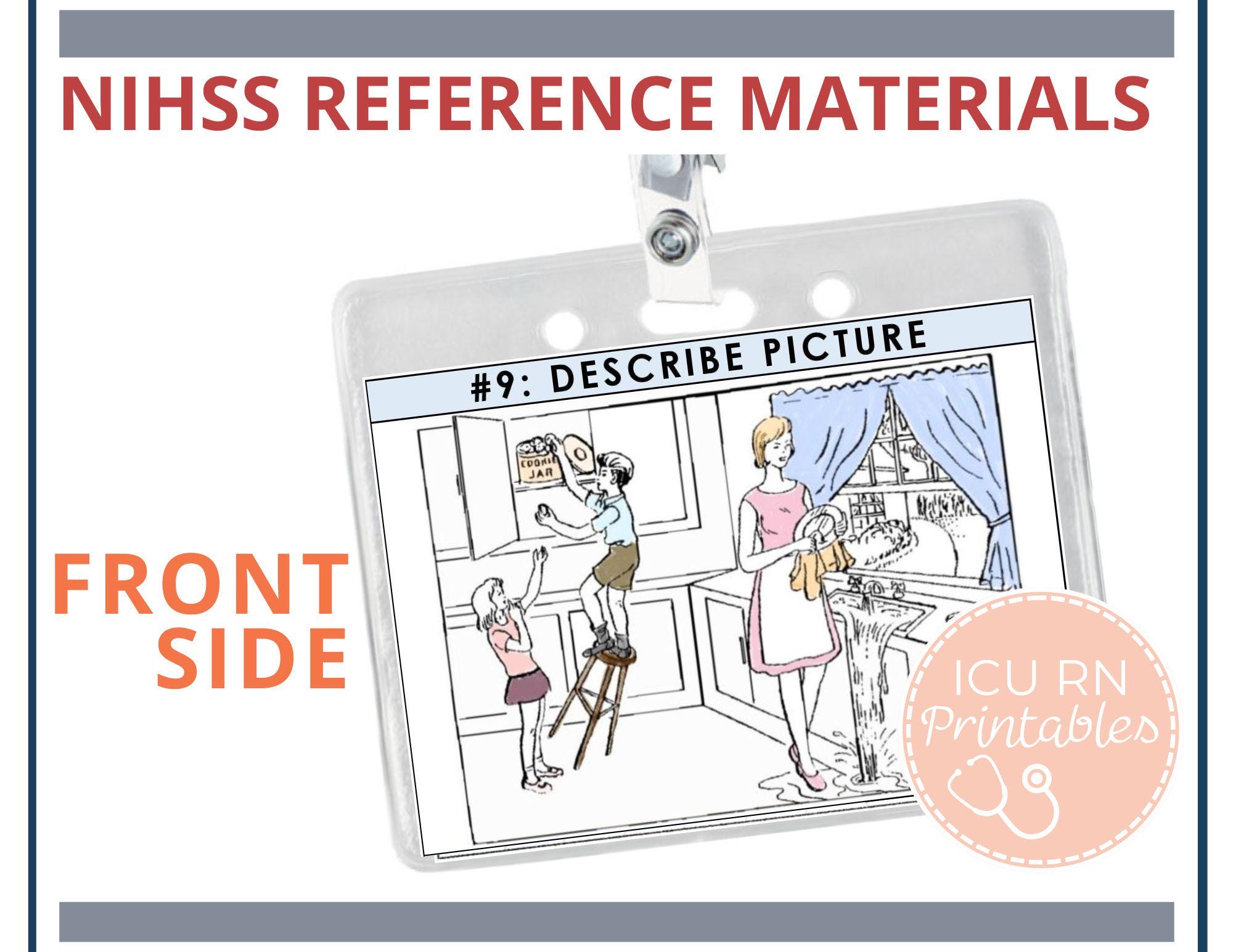 NIH Stroke Scale [ NIHSS ] Badge Insert | Printable PDF Download - Etsy