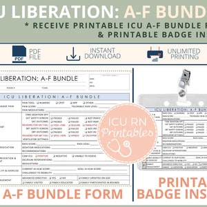 ICU Liberation A-F Bundle | Printable PDF Download - Etsy