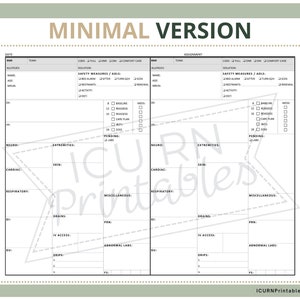 Pcu/step-down/telemetry Nurse Brain Report Sheet Printable PDF Download ...