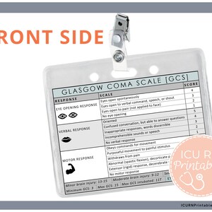 GCS & RASS [glasgow Coma Scale / Richmond Agitation Sedation Scale ...