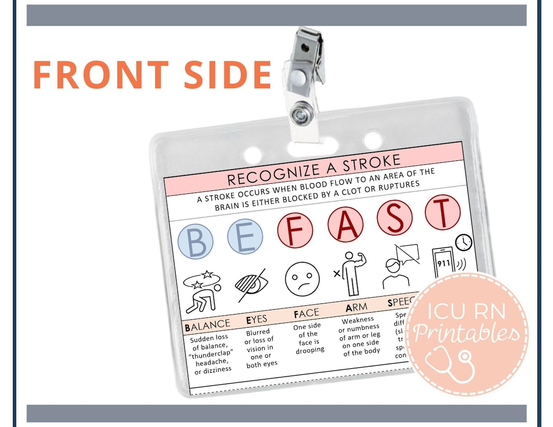 Recognizing a Stroke | Printable PDF Download - Etsy