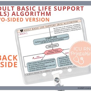 Adult Basic Life Support BLS Algorithm Printable PDF Download - Etsy