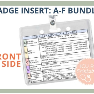 ICU Liberation A-F Bundle | Printable PDF Download - Etsy