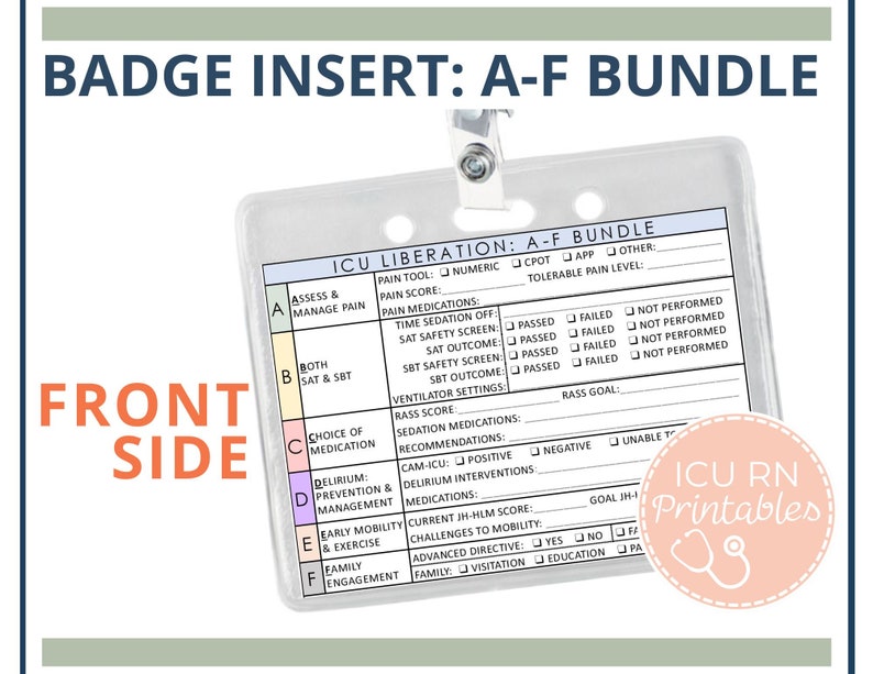 ICU Liberation A-F Bundle | Printable PDF Download - Etsy