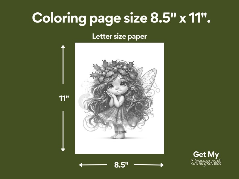 Pretty Little Fairy Vol 10 Holly Coloring Pages for Adults Teens & Kids ...
