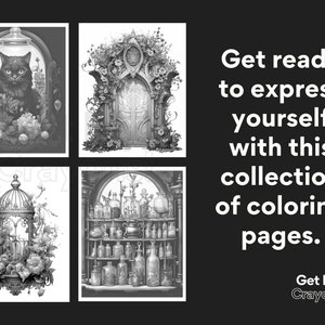 Whimsigoth, Whimsical Goth Coloring Pages, for Adults, Teens, and Kids ...