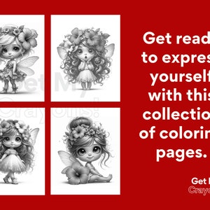 Pretty Little Fairy Vol 4 Hibiscus Flowers Coloring Pages for Adults ...