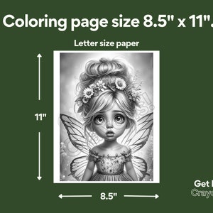 Pretty Little Fairy Vol 6 Wild Flowers Coloring Pages for Adults Teens ...