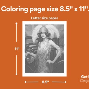 Flappers Roaring 20's Era Coloring Pages for Adults 20 Greyscale Pages ...