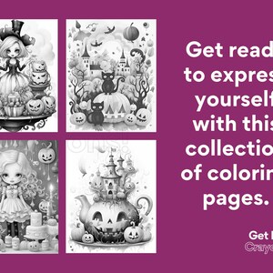 A Whimsical Halloween Coloring Pages, for Adults, Teens, and Kid, 20 ...