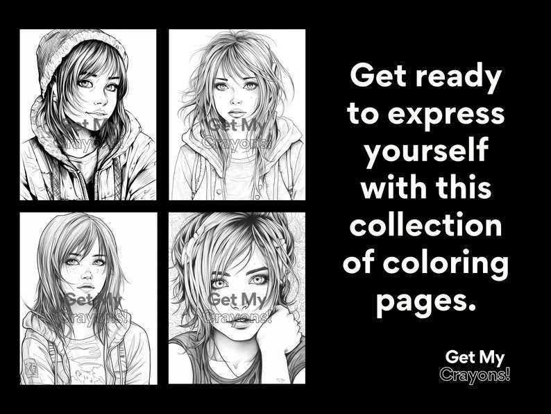 Emo Girls Coloring Pages for Coloring Elder Emo Adults 25 - Etsy