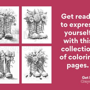 Snow Boots Coloring Pages, for Adults, Teens, and Kid, 20 Greyscale ...