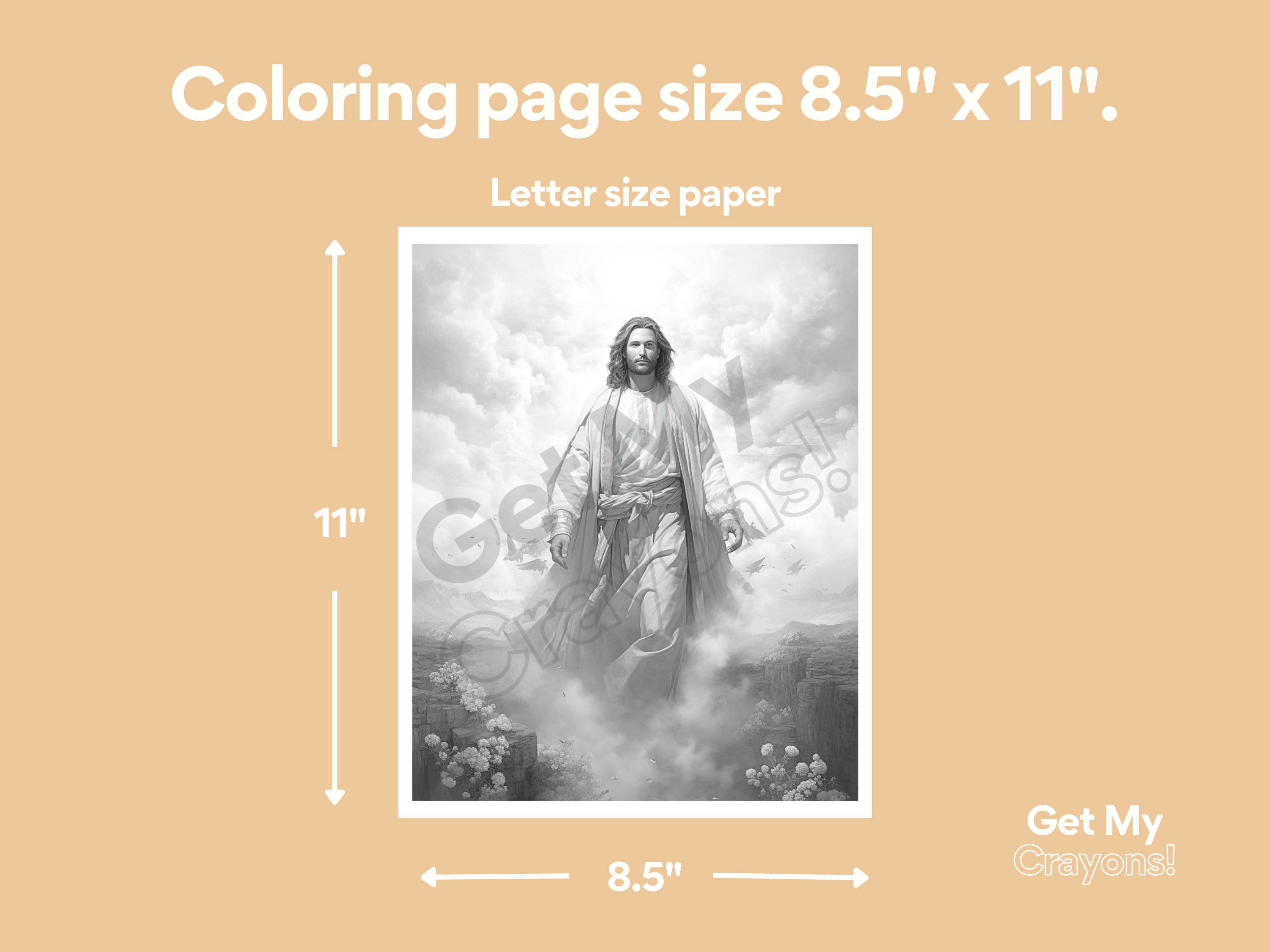 Jesus Christ Coloring Pages for Adults 20 Greyscale Pages to - Etsy