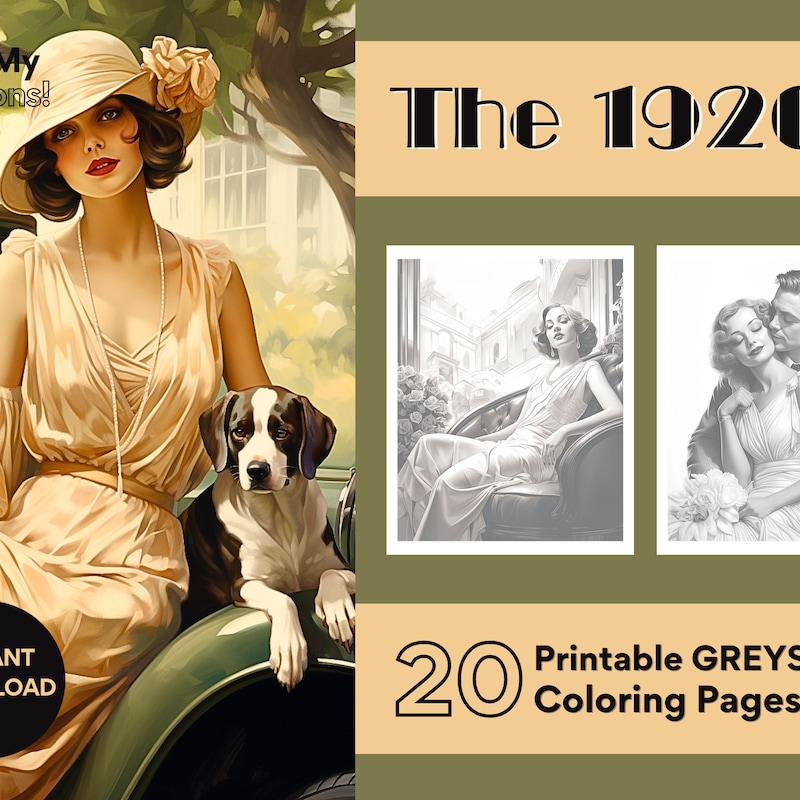 1920s Coloring Pages - Etsy