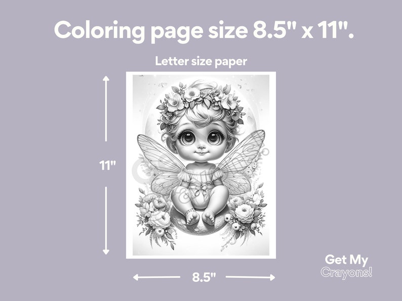 Baby Fairies and the Moon Coloring Pages, for Adults, Teens, and Kids ...