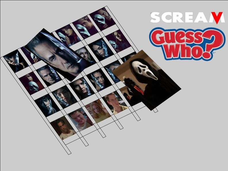 Scream Guess Who TEMPLATE - Etsy