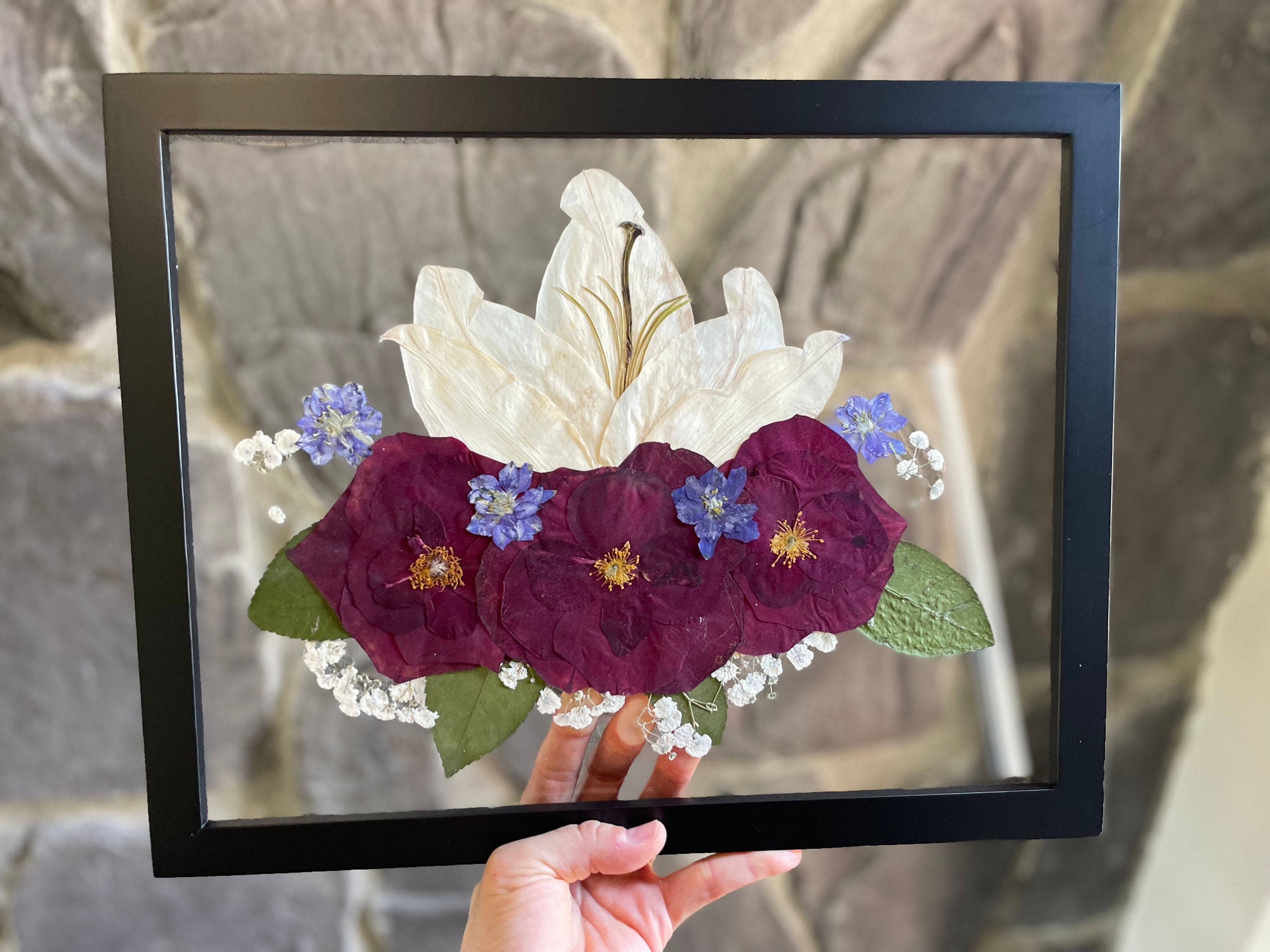 Memorial Flower Frame Sympathy Gift Flower Keepsake - Etsy
