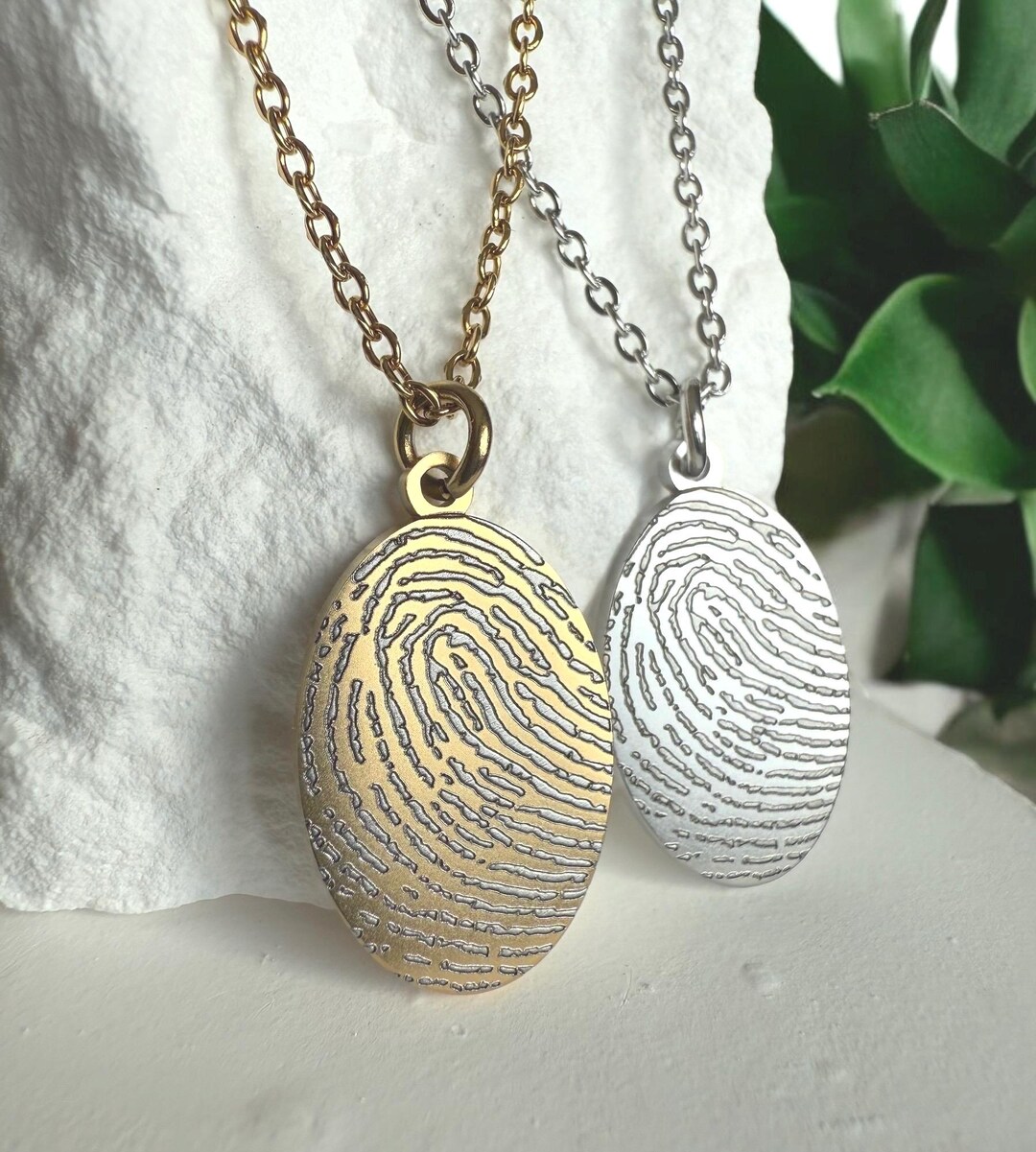 Thumbprint Necklace Gold Memorial Thumbprint Widow Necklace Custom ...