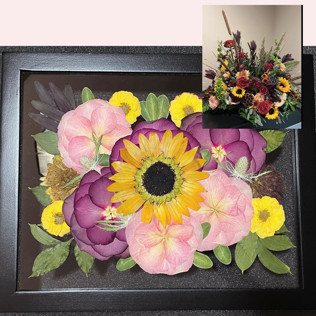 Memorial Flower Frame Sympathy Gift Flower Keepsake Celebration of Life ...
