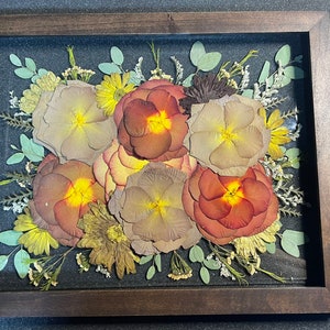 Pressed Funeral Flower Frame Flower Preservation Funeral Keepsake ...