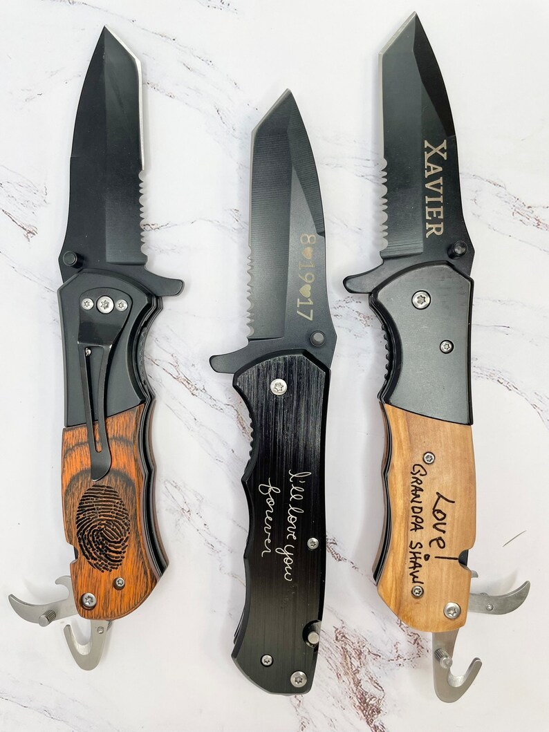 Actual Handwriting Pocket Knife for Men Memorial Gift Loss of Mother ...