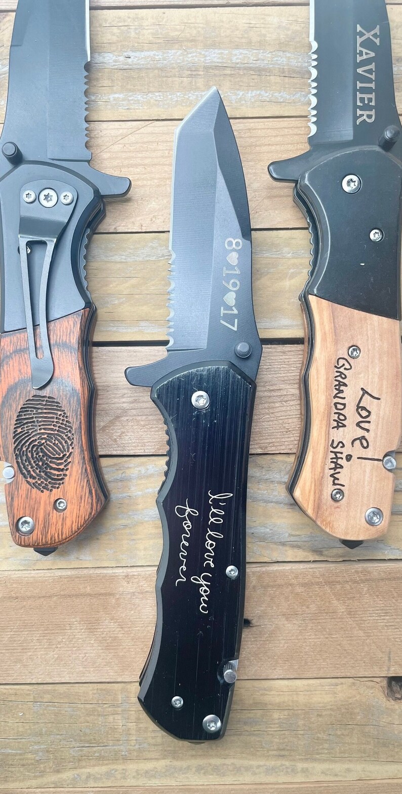 Actual Handwriting Pocket Knife for Men Memorial Gift Loss of Mother ...