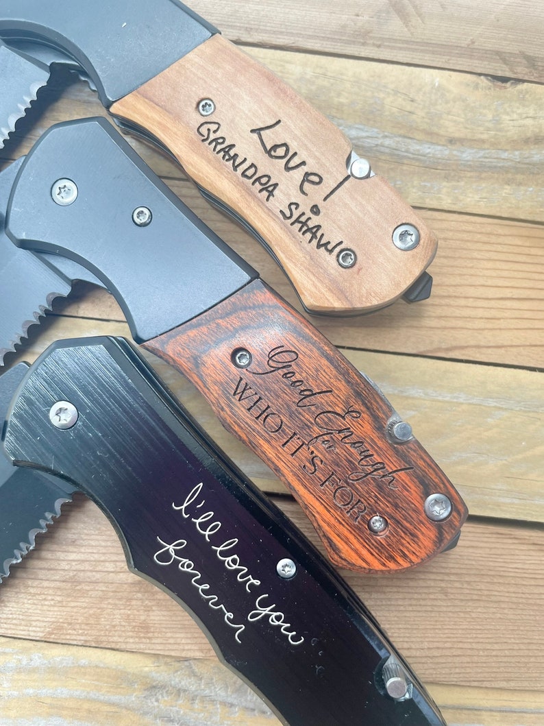 Actual Handwriting Pocket Knife for Men Memorial Gift Loss of Mother ...