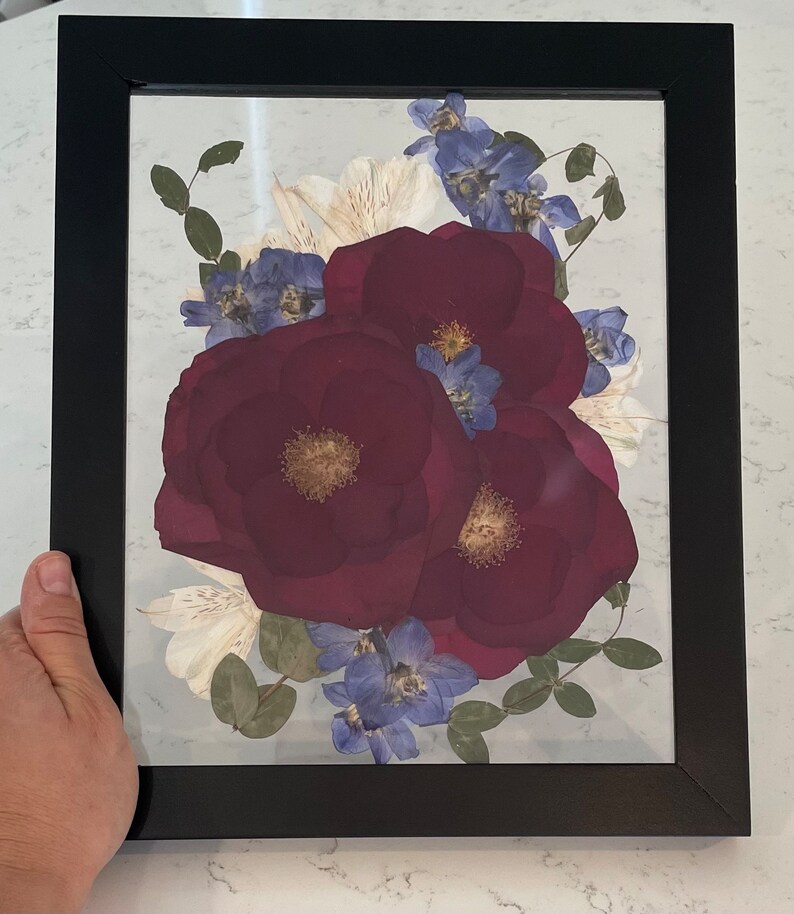 Memorial Flower Frame Sympathy Gift Flower Keepsake Celebration of Life ...