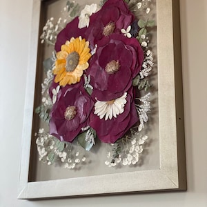 Memorial Flower Frame Sympathy Gift Flower Keepsake Celebration of Life ...