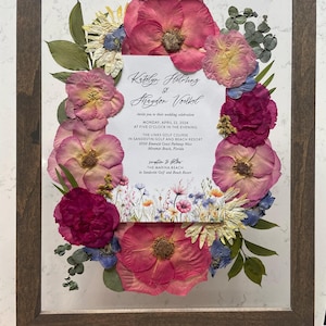 Pressed Funeral Flower Frame Flower Preservation Funeral Keepsake ...