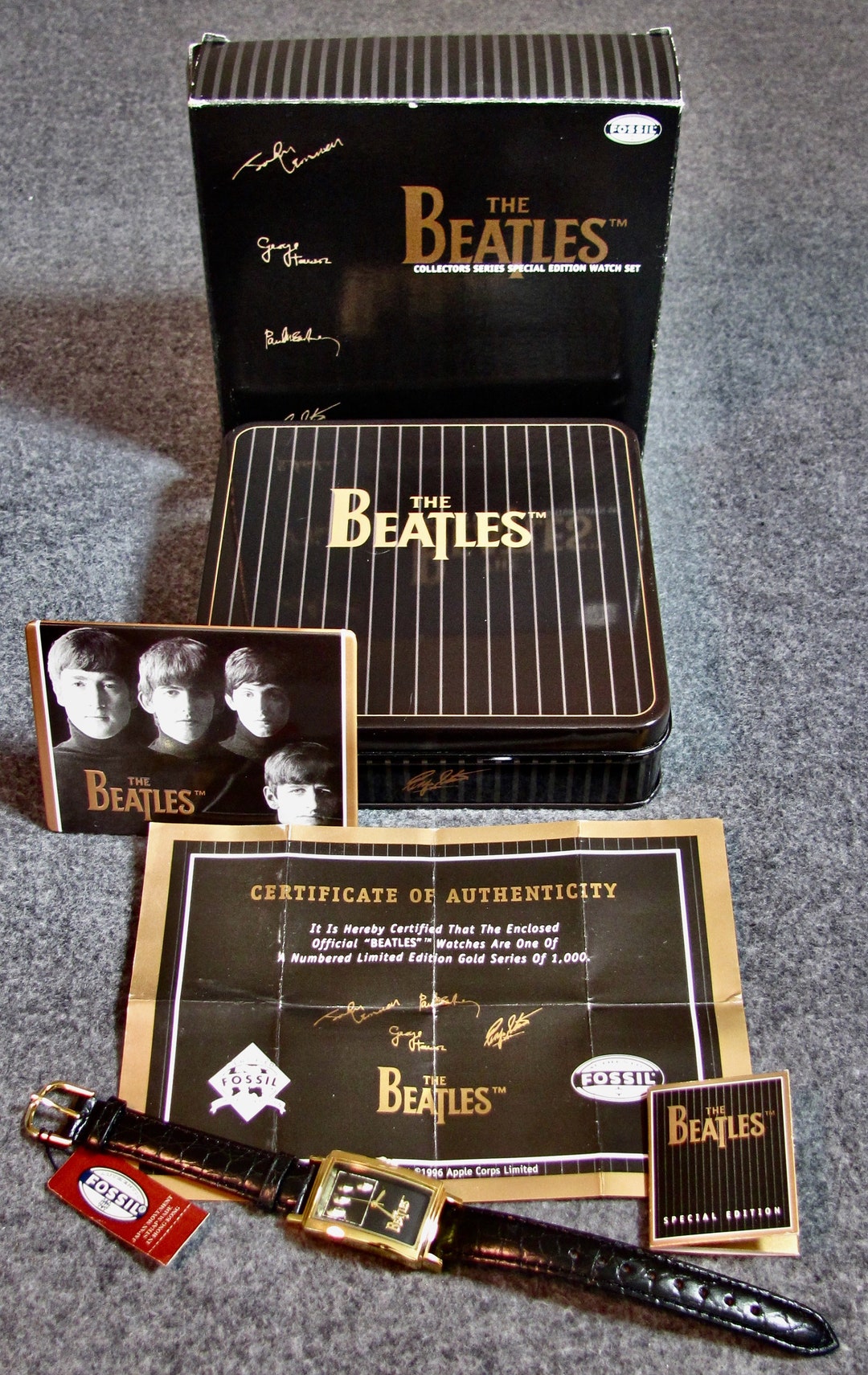 Rare 1996 Fossil Collectors Series Special Edition Beatles Watch 230 of ...