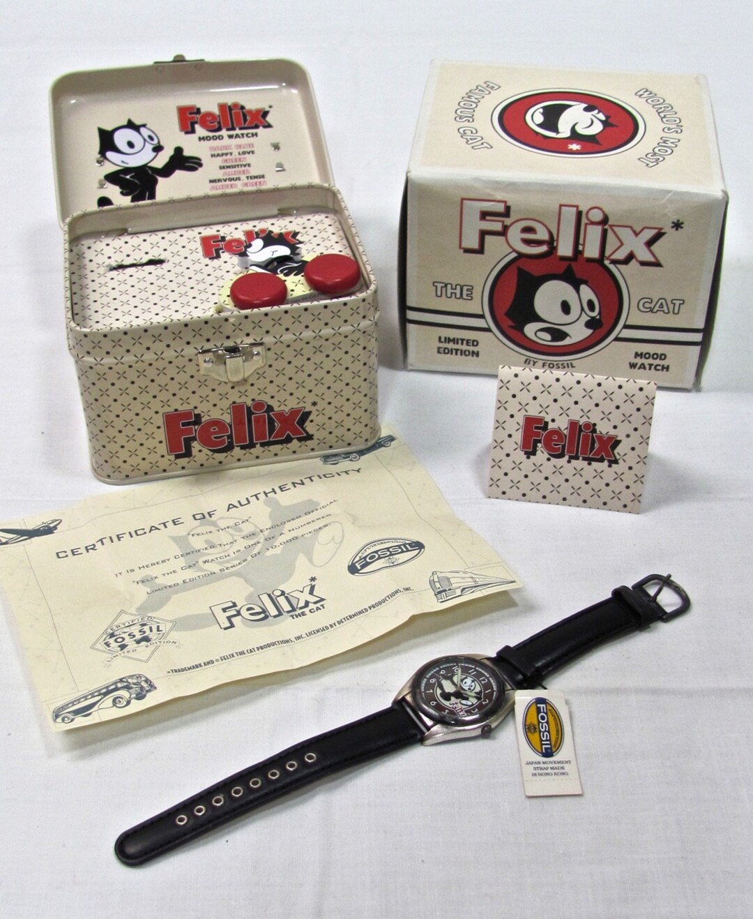 NWT Fossil Watch Felix the Cat Limited Edition MOOD WATCH 3203/10000 B ...
