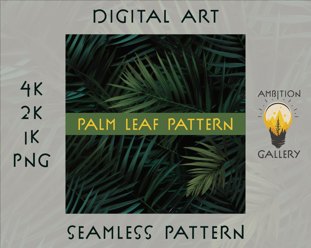 Palm Tree Leaves Pattern - Seamless Digital Download | Tropical Foliage | Seamless Pattern ...
