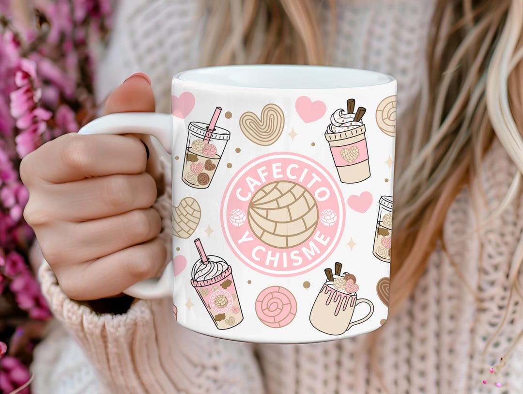 Spanish Coffee Mug Cafecito Chisme Cup Design Aesthetic Drinking ...