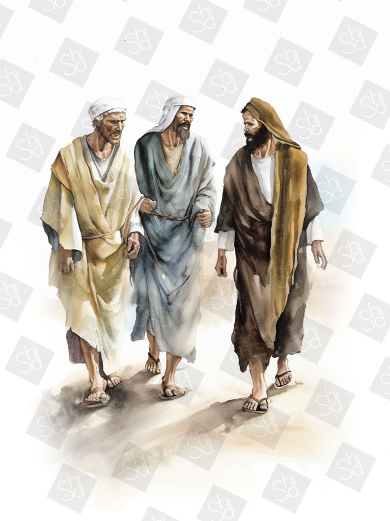 A Bright Picture of the Road to Emmaus | Printable Designs - Etsy