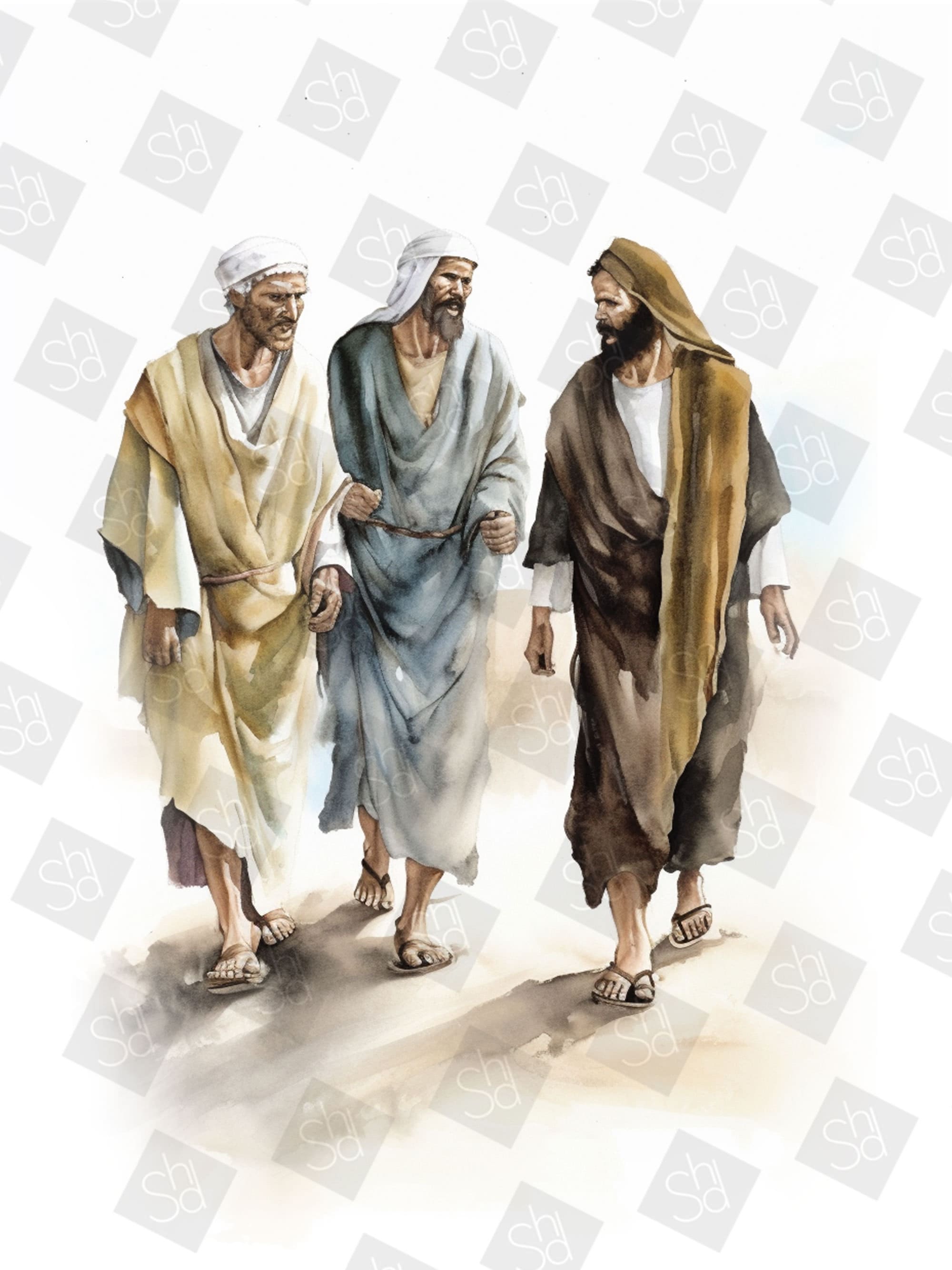 A Bright Picture of the Road to Emmaus | Printable Designs - Etsy